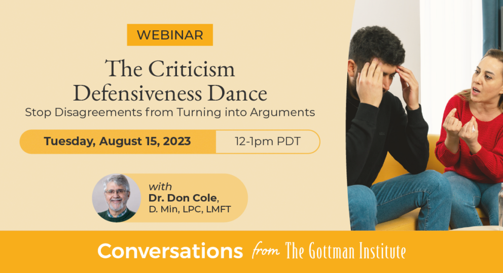 Conversations - Webinar Series - The Gottman Institute